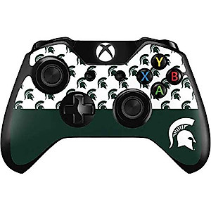 Skinit Decal Gaming Skin Compatible with Xbox One Controller - Officially Licensed College Michigan State University Spartans MSU Split Design