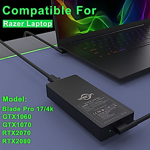 Charger for Razer Blade Pro 17 and Razer Blade 15 Model GTX1060/GTX1070/RTX2070/RTX2080, 230W 19.5V 11.8A Laptop AC Adapter Power Supply