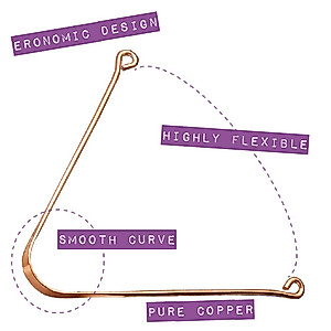 The Dirt Tongue Scraper - Tongue Cleaner For Oral Care & Fresh Breath - Pure Copper (Regular)