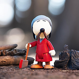 Super7 Peanuts Lumberjack Snoopy - 3.75" Peanuts Action Figures with Accessory Classic Cartoon Collectibles and Retro Toys