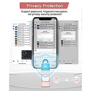 Sunany USB Flash Drive 256GB, Photo Stick Memory External Data Storage Thumb Drive Compatible for Phone, Pad, Android, PC and More Devices (Pink)