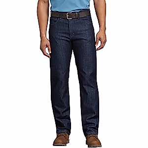 Dickies mens Relaxed Fit 5-pocket Flex Performance Carpenter jeans, Indigo Blue, 38W x 32L US