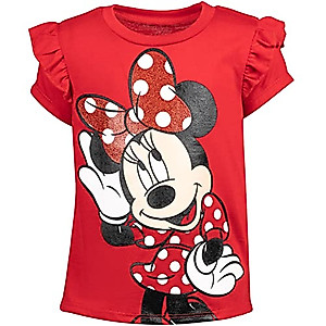 Disney Minnie Mouse Baby Girls Ruffle T-Shirt Legging Set Red/Black 18 Months