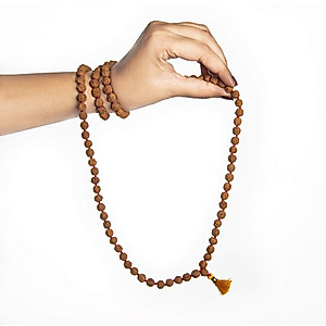 Wonder Care Certified Rudraksha Mala 5face(Panchmukhi) Authentic Genuine Rudraksha Beads Ornament Rosary Japa Mala Beads Necklace Puja | Prayer Beads | Meditation Beads (Rudraksha 10mm)