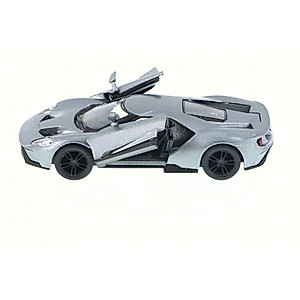 KiNSMART 2017 Ford GT, Silver 5391D - 1/38 Scale Diecast Model Toy Car