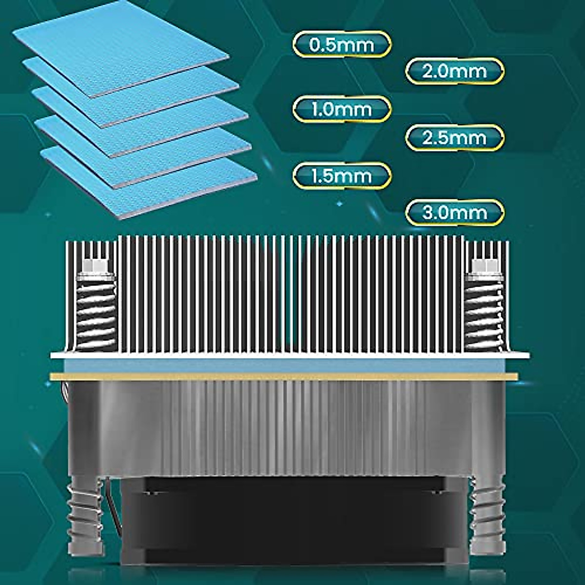 Nab Cooling Thermal Pad 15 W/mK, 90x50 Heat Resistance, Non-Conductive, High-Temperature Resistance, Silicone Thermal Pads for Laptop, Heatsink, GPU, CPU, LED & PS4 (90x50x1.5)