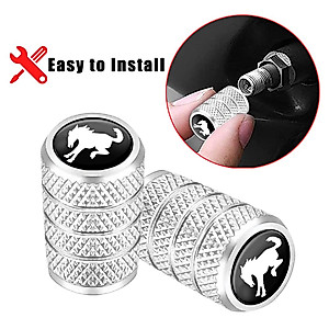 4PCS Car Tire Valve Caps for Bronco,Anti-Rust Anti Dust Valve Stem Cover,Universal for Cars Trucks Motorcycles and Bikes