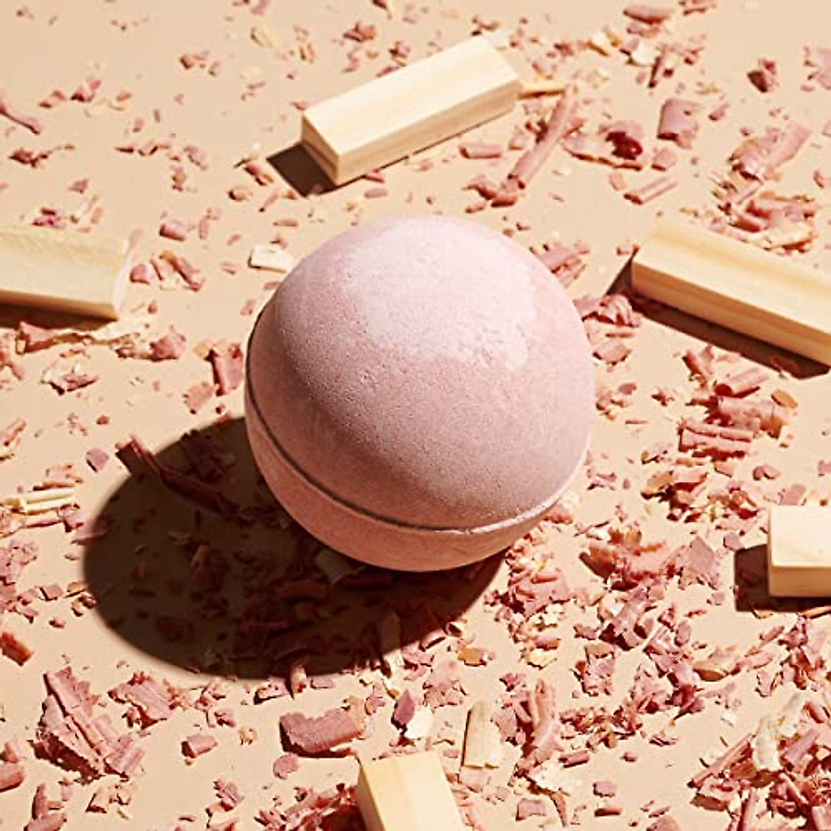 Birthday Gifts for Men, Bath Bombs Gift, Extra Large Sandalwood Handmade Bath Bomb with Shea & Coco Butter Dry Skin Moisturize, Bath and Body Grooming Self Care 7oz Natural Spa Bubble Bath Fizzy