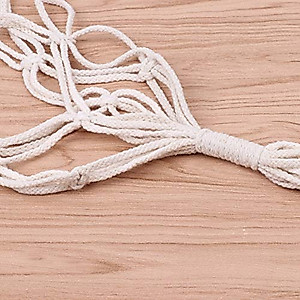 discounestore145-Hand-weaved Hanging Plant Flower Pot Holder Basket Cotton Rope Bonsai Hanger - A1002