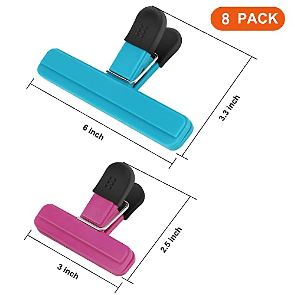 TACGEA Vegetable Peeler for Kitchen 2 Pack & 8 Pack Food Clips