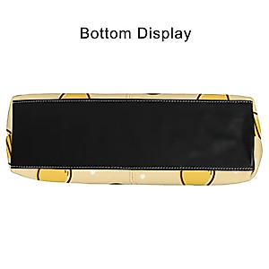 Fashion Tote Handbags Women's Soft Tote Shoulder Bag for Women Work Shopping Top Handle Satchel Bags, 15.8×4×15.4 inches,Cartoon Lemon