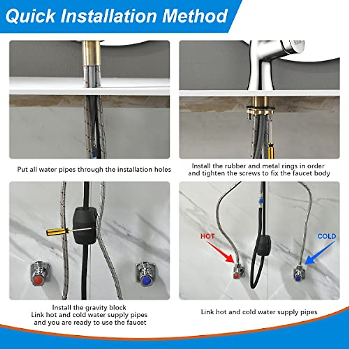 Fulgutonit Pull Out Kitchen Faucet, High Arc Single Handle Kitchen Sink Faucet with 3 Modes Pull Down Sprayer, Kitchen Sink Faucet for Bar Laundry RV Utility Sink, Chrome