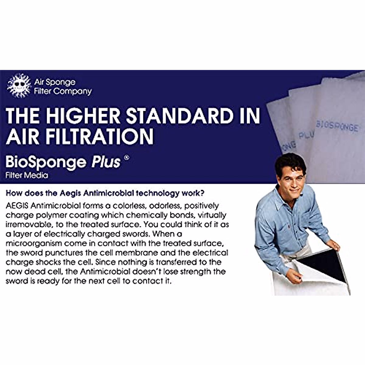 16 x 30 BioSponge plus air filter refill (6 pack) One year supply