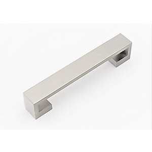 HandleMax 5" Modern Satin Nickel Kitchen Cabinet Drawer Handle Pull Hardware, 96mm (3-3/4") Hole Center, 19SN96, 15 Pack