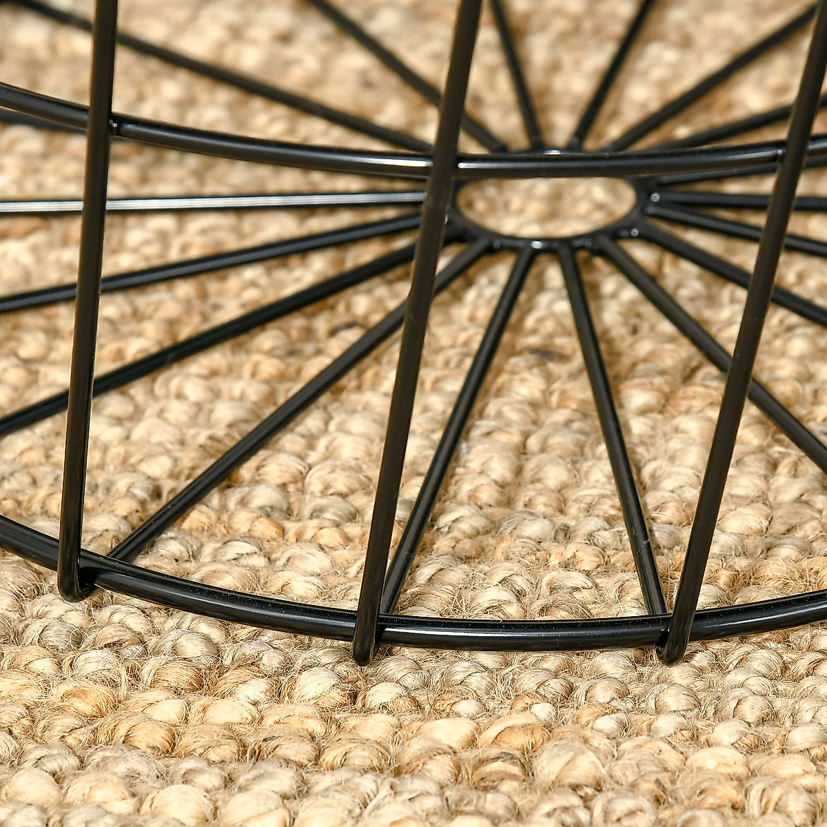 HOMCOM End Tables Set of 2, Nesting Tables with Storage, Round Accent Side Tables with Removable Top for Living Room, Black/Brown