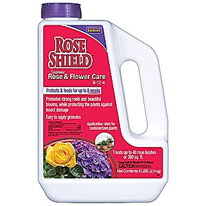 Bonide Rose Shield Systemic Rose & Flower Care, 6 lbs. Ready-to-Use Granules for Long Lasting Protection Against Garden Insects