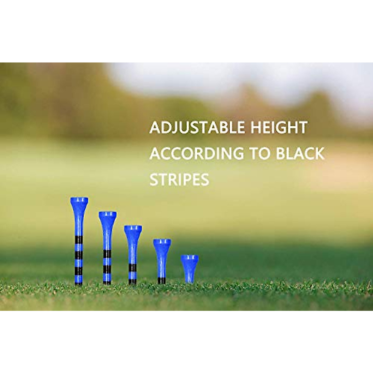 Zivisk Wooden Golf Tees 2-3/4" 100 Count 70mm Blue