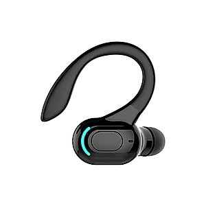 Wireless Earbuds with Earhooks Single Bluetooth Earpiece Sports Headphones Over the Ear Running Workout Wrap Around Earbuds 8H Long Battery Life Waterproof Noise Cancelling Headset for Android iOS