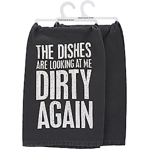 Primitives by Kathy The Dishes are Looking at Me Dirty Again Decorative Kitchen Towel