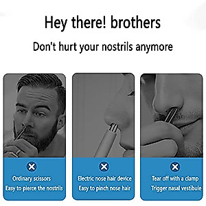 Nose Hair Scissors, arc Safety Design with Round tip, Facial Hair Small Grooming Scissors for Men Women - Eyebrow, Nose Hair, Mustache, Beard, Eyelashes, Ear Trimming Kit (Black, 1 Piece)