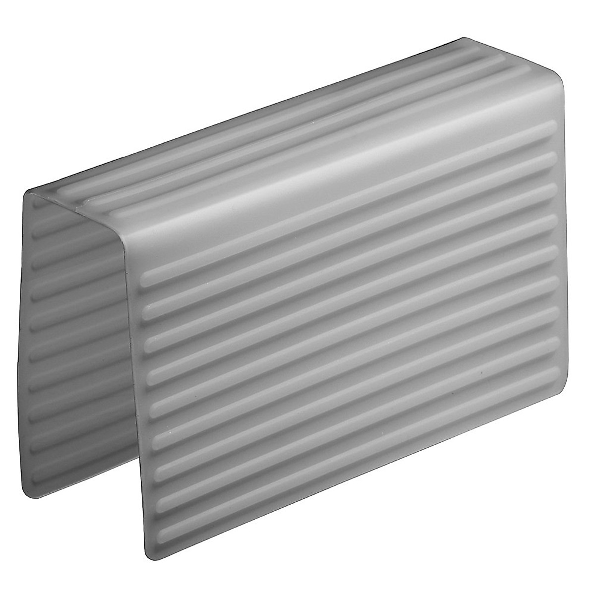 iDesign 64183 Lineo Silicone Sink Saddle, Glassware Protector for Kitchen, Bathroom Pots, Pans, Dishes, 8.25" x 1.75" x 4.5", Gray