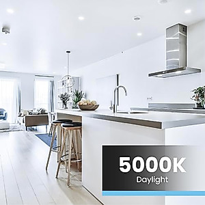 Feit Electric LED BR40 Bulbs, Dimmable, 65W Equivalent, 10 Year Life, 850 Lumens, E26 Base, 5000k Daylight, Flood Lights, Recessed Can Light Bulbs, Damp Rated, UL Listed, 6 Pack, BR40DM85010KLED/2/3