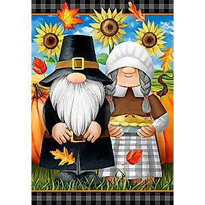 NAIMOER Gnomes Diamond Painting Kits for Adults, Fall Diamond Painting Thanksgiving 5D Sunflowers Diamond Painting Kits Full Drill Diamond Art Love Couple Pics Craft for Home Wall Art Decor 30x40cm