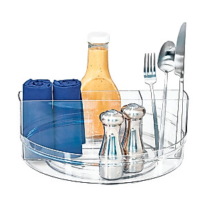 iDesign 71980 Crisp BPA-Free Plastic Rotating Tabletop Organizer, 11.54" x 11.54" x 4.66", Turntable