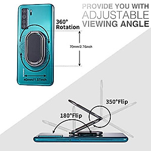 Rimyam Phone Ring Holder Finger Kickstand Foldable Cellphone Stand 360° Degree Rotation Metal Ring Grip Holder for Magnetic Car Mount Compatible with iPhone Samsung All Smartphone