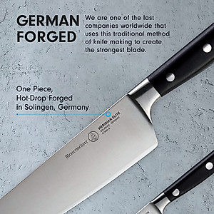 Messermeister Meridian Elite Chef & Parer Set - Includes 8" Stealth Chef's Knife & 3.5" Paring Knife - Rust Resistant & Easy to Maintain