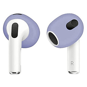 Rqker Fit in Case Ear Tips Compatible with AirPods 3 2021 3rd Gen, 9 Pairs Ultra Thin Soft Silicone Eartips Earbuds Dustproof Cover Fit in Charging Case Compatible with AirPods 3, 9 Pairs 9 Colors