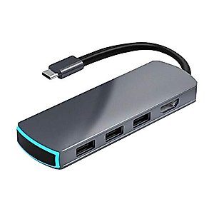 PANUSBGHUB Mate6 6 in 1 Multi-Function Type-C/USB-C HUB Expansion Dock (Color : Grey)
