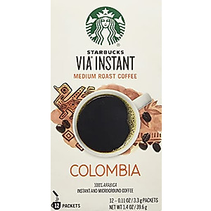 Starbucks VIA® Colombia Coffee, Medium Instant, 1.4 Ounce