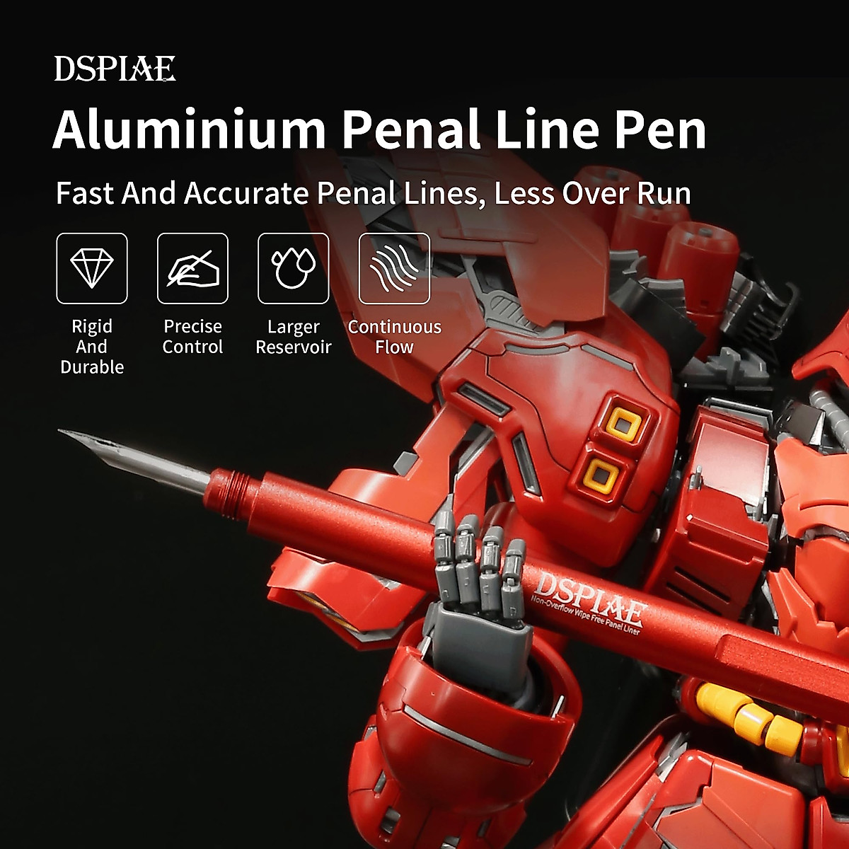 Panel Line Pen with 3pcs Replacement Nibs,Permeated Line Painting Pen