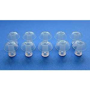 10 Large (L) Soft Replacement Mushroom Domes Eartips Compatible with Walker's Game Ear: Game Ear HD Power Elite, Elite Comm, HD Pro Elite, HD Elite, Ultra Ear Camo BTE (Behind The Ear) Hearing Aids