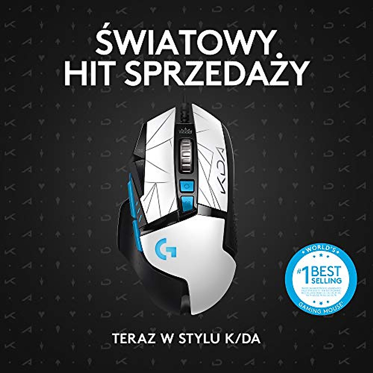 Logitech G502 Hero K/DA High Performance Wired Gaming Mouse, Hero 25K, LIGHTSYNC RGB, Adjustable Weights, 11 Programmable Buttons, On-Board Memory, Official League of Legends Gaming Gear - White