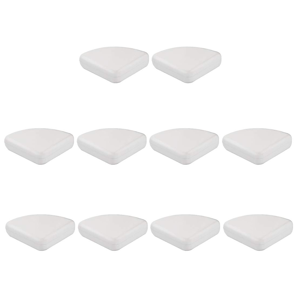 uxcell Corner Guards Edge Protector Furniture Table Corner Protectors Adhesive Soft Silicone White 30x30x9mm, 10 Pcs