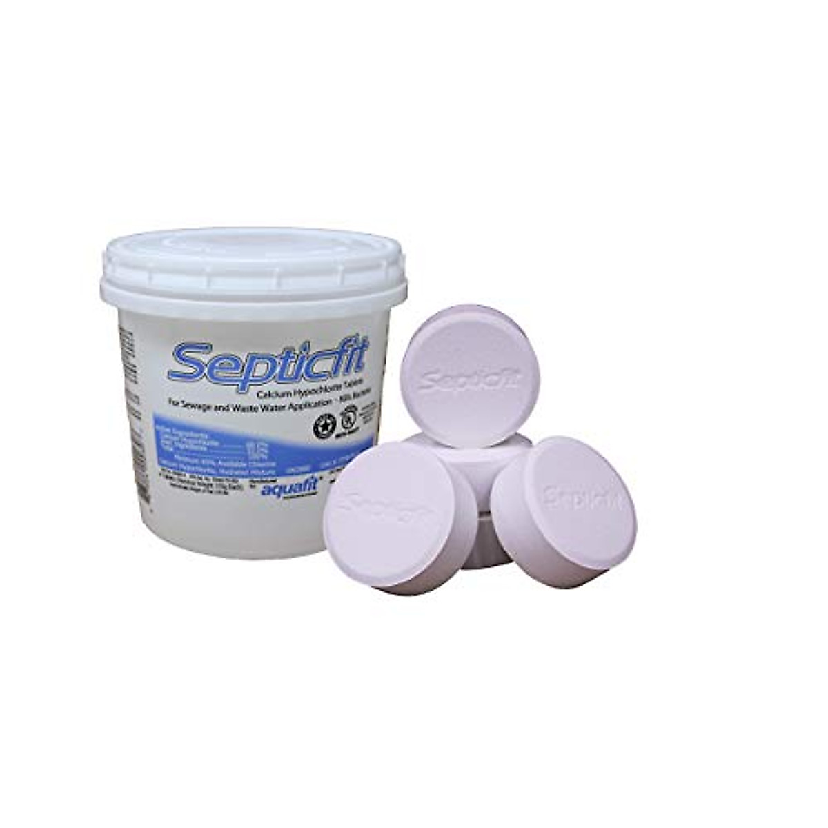 Septicfit Septic Chlorine Tablet - 6 Tablet Pail - 2 lbs - NOT for USE in Swimming Pools