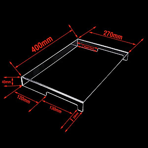 YMDK Dust Cover Lid Acrylic for 15.6 Inches Laptop Notebook
