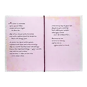 Blue Mountain Arts Sister Card - Thank You Card, Holiday Card, Any Occasion Card, Gemstone Accented, Eco-Friendly, 6.9 x 5.4 Inches