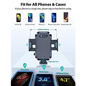 𝗨𝗽𝗴𝗿𝗮𝗱𝗲𝗱 15'' Cup Holder Phone Mount [𝗦𝘁𝗮𝗯𝗹𝗲 & 𝗦𝗲𝗰𝘂𝗿𝗲] Cup Phone Holder for Car, Adjustable Long Neck Phone Cup Holder for Car, Truck, SUV, Fit for iPhone 14 13 Pro Max, All Phones