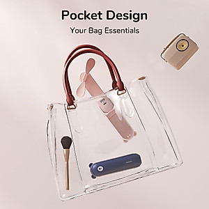 JISULIFE Handheld Mini Fan, 3 IN 1 USB Rechargeable Portable Fan [12-19 Working Hours] with Power Bank, Flashlight, Pocket Design for Travel/Summer/Concerts/Lash, Gifts for Women (Dark Blue)