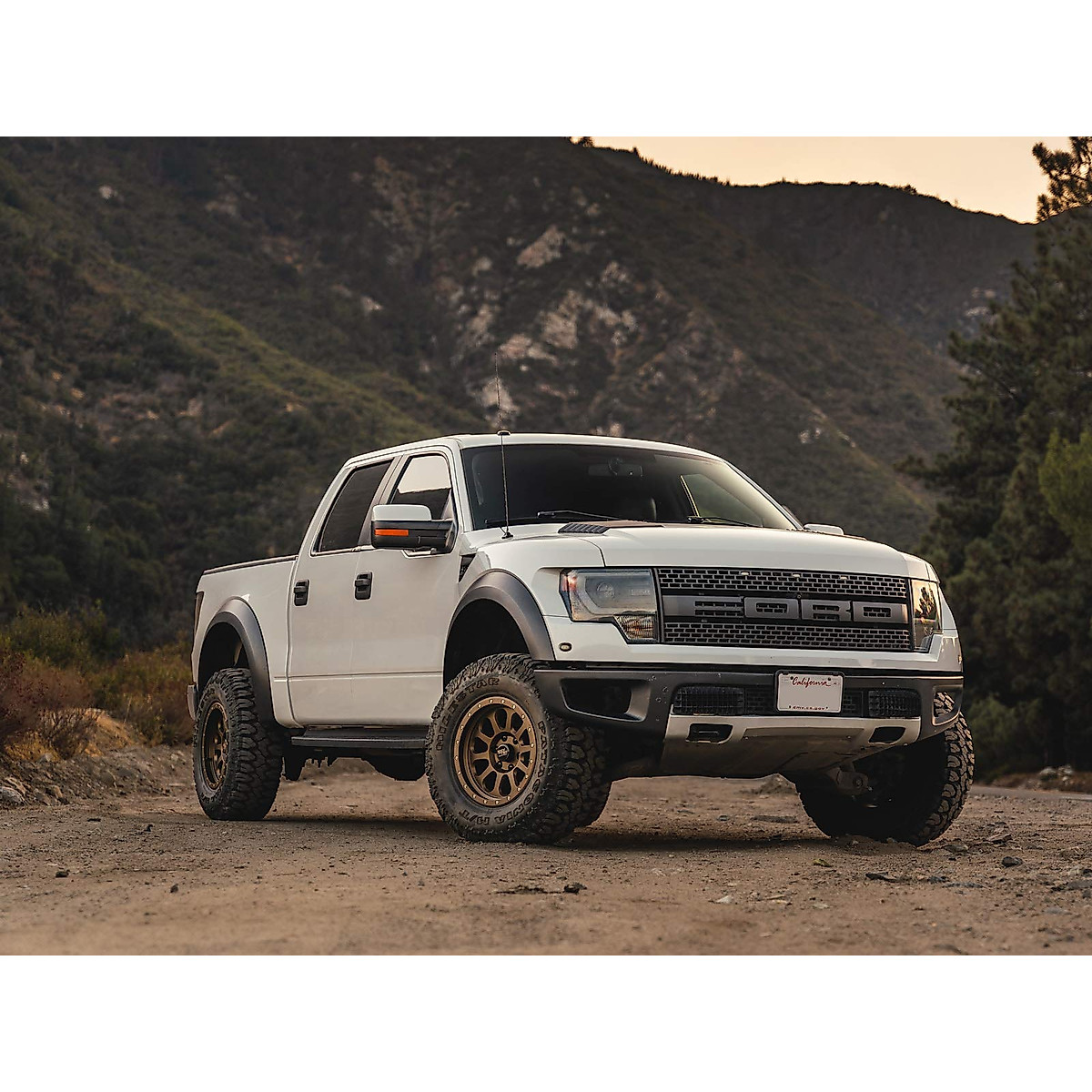 RockTrix RT111 17 inch Wheel Compatible with 2009-2024 Ford F150 17x9 6x135 Wheels (-12mm Offset, 4.5in Backspace) 87.1mm Bore, Bronze Wheels, Also fits 2022+ Bronco Raptor Rims