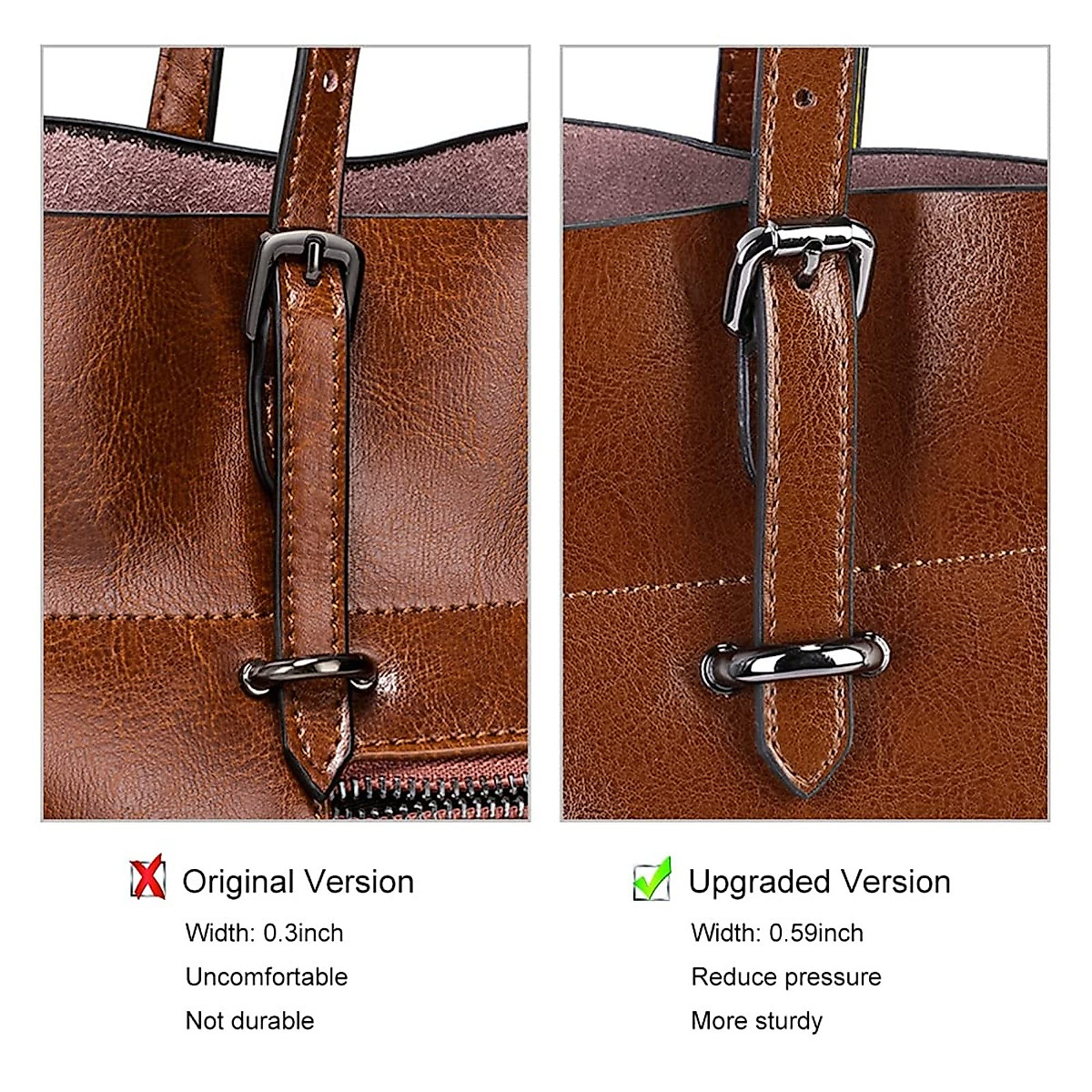 S-ZONE Vintage Genuine Leather Tote Shoulder Bag Handbag Big Large Capacity 2.0