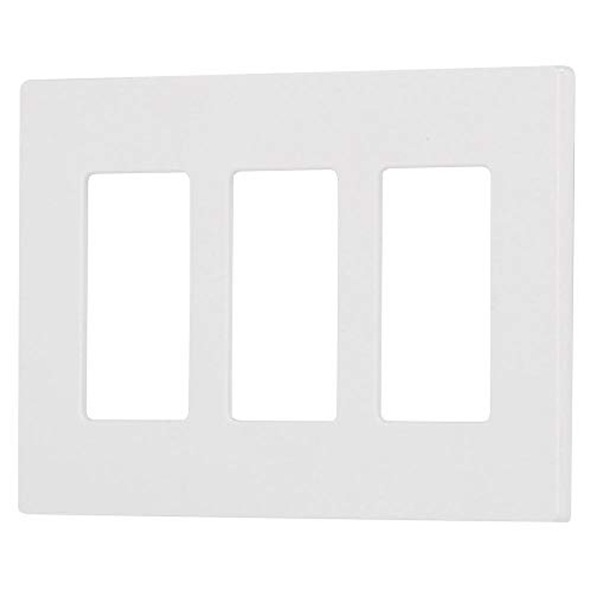 Lutron Claro 3 Gang Decorator/Rocker Wallplate, Gloss, White (1-Pack) | CW-3-WH