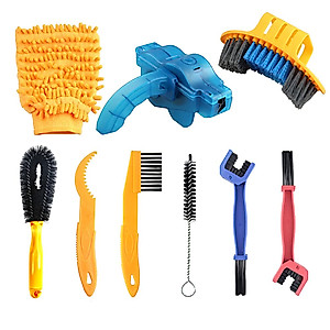 Bike Cleaning Kit (9pcs), Including Chain Cleaner for Cycling,Bicycle Clean Brush Tools for Mountain/MT/Road/BMX Bike