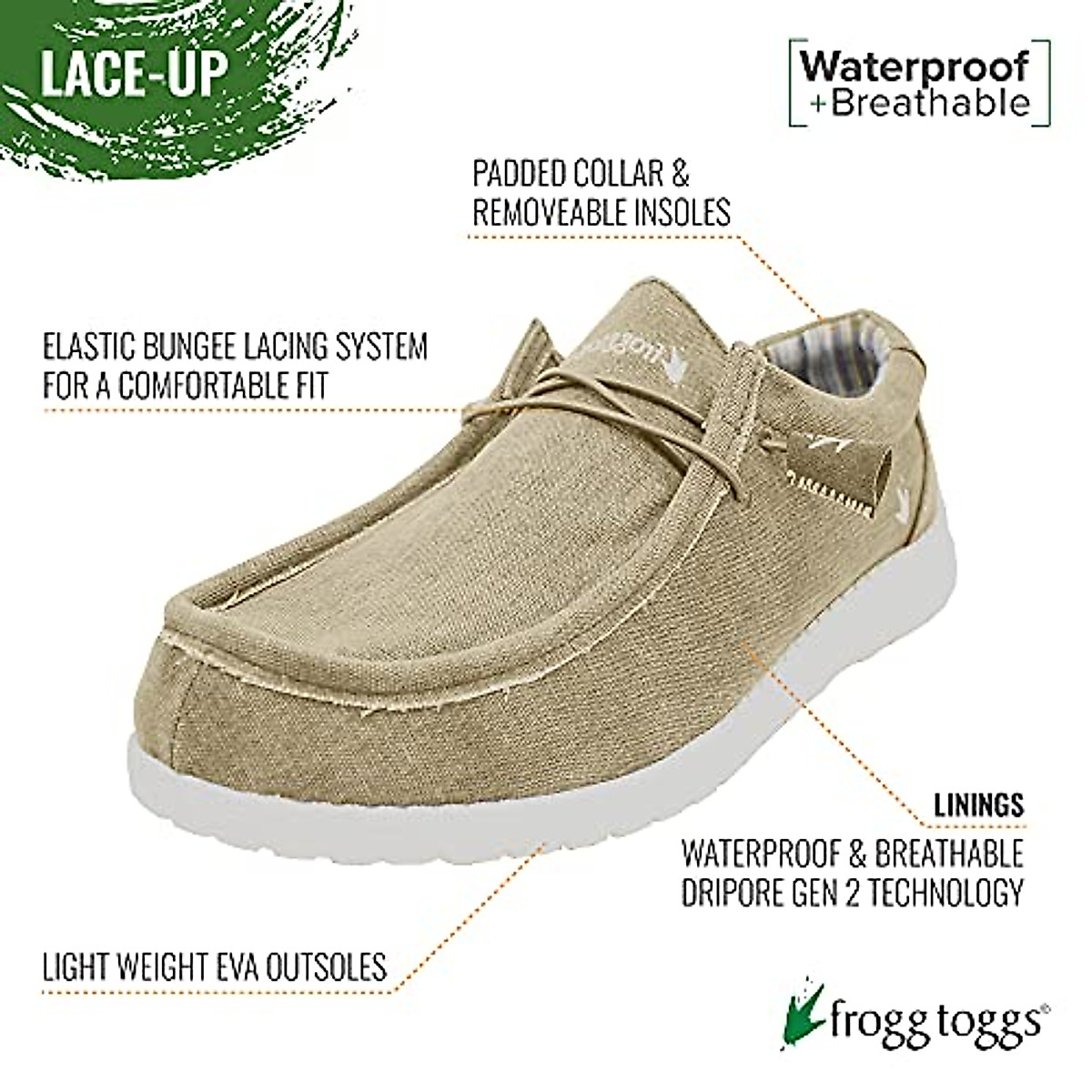 FROGG TOGGS Men's Java Casual Waterproof Shoe, Blue, 12