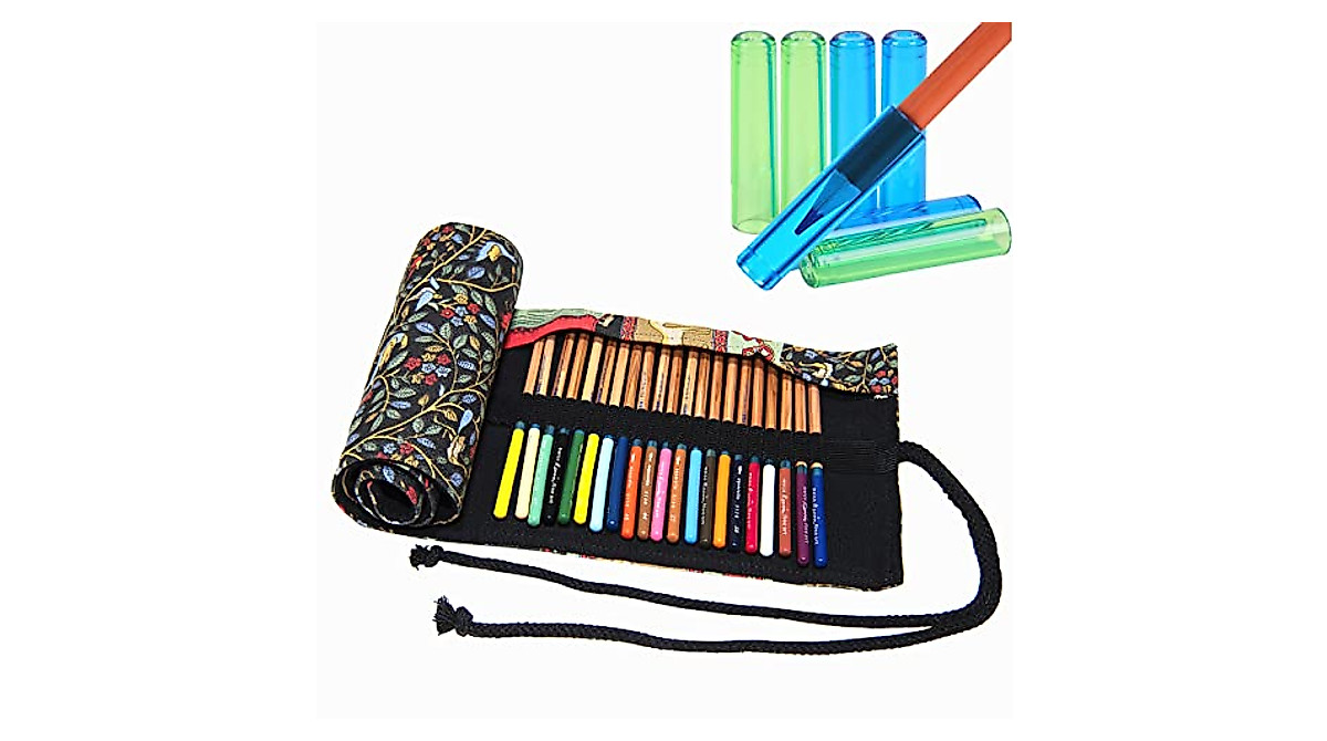 RAYYXP Colored Pencils Wrap Roll Organizer for Artists & Students