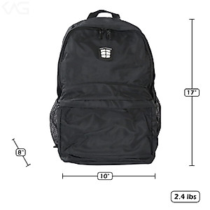 Generic 3-Piece BPA-Free Reusable Meal Prep Containers with Insulated Backpack Lunch Bag, Black/Black