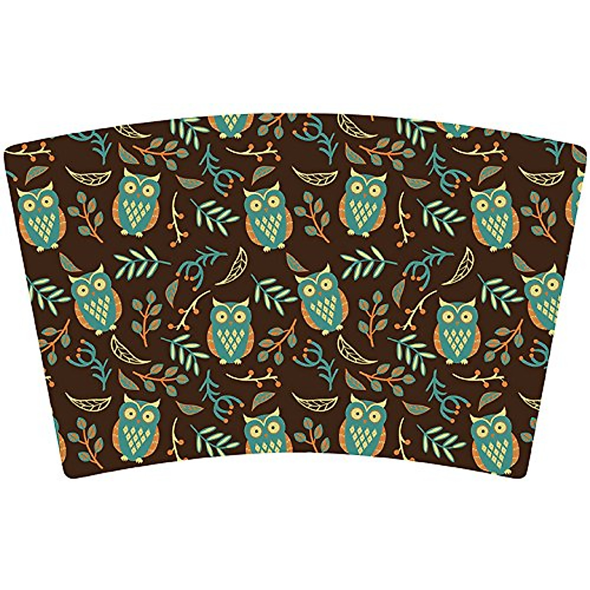 Mugzie Brown Owls Travel Mug with Insulated Wetsuit Cover, 16 oz, Multicolor
